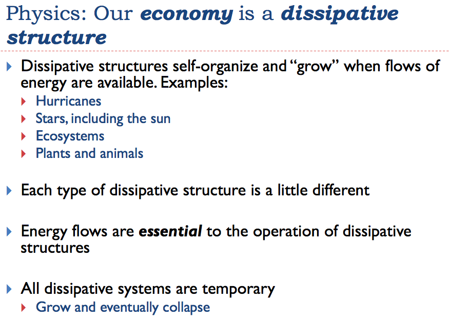 23 Our economy is a dissipative structure | Our Finite World