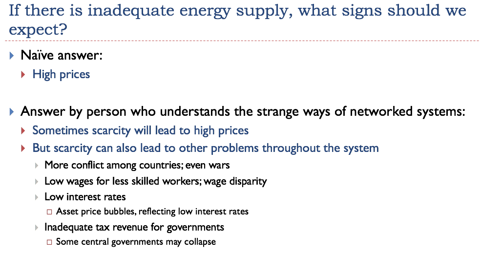 10 If there is inadequate energy supply | Our Finite World